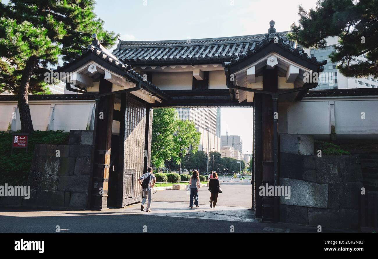 Tokyo, Japan - Sep 29, 2017. Ancient Gate of Imperial Palace. The Tokyo ...