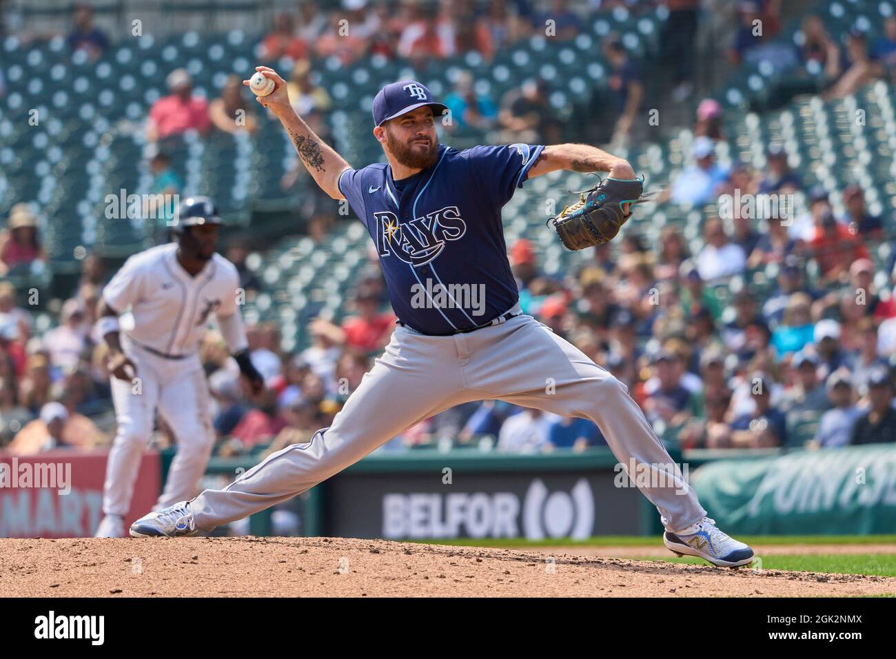 September 12 2021: Detroit pitcher Louis Head (58) throws a pitch ...