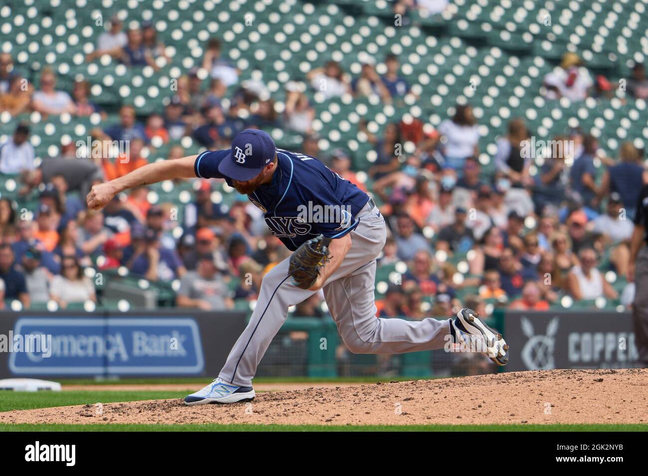 September 12 2021: Detroit pitcher Louis Head (58) throws a pitch ...