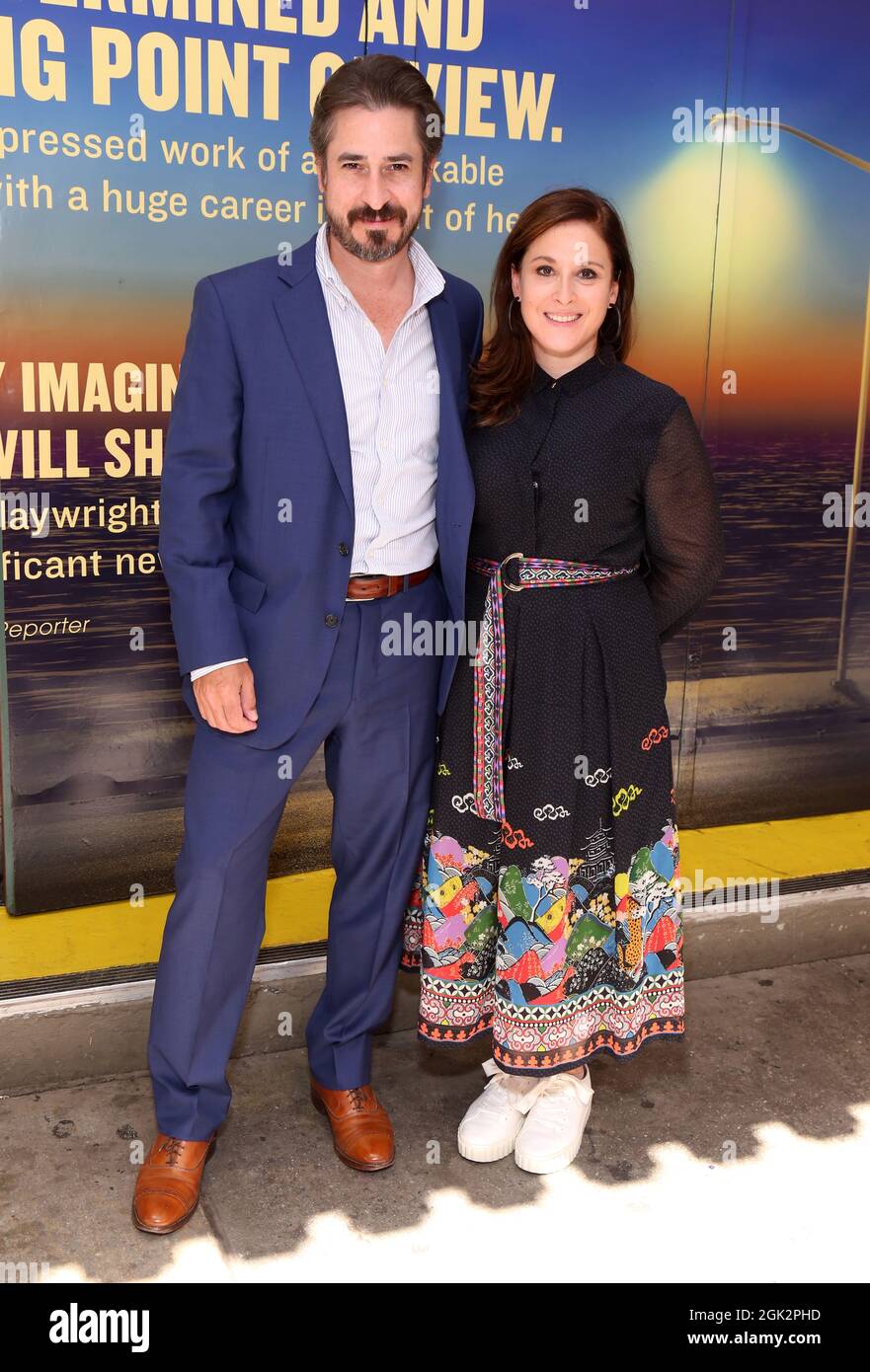 New York, NY, USA. 12th Sep, 2021. Matthew Saldivar and Sarna Lapine ...