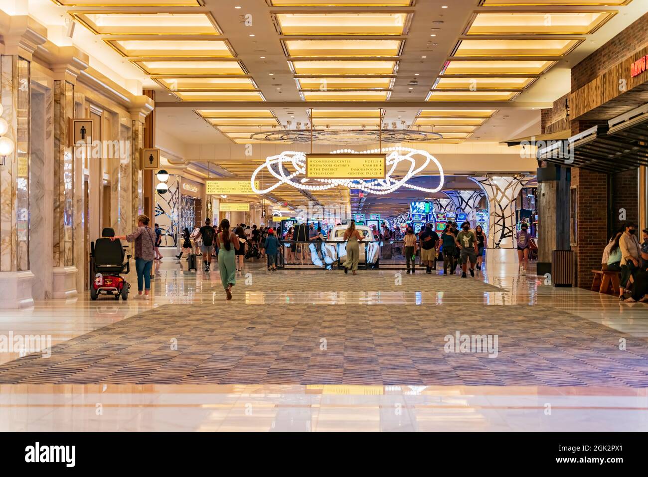 Las Vegas, JUL 30, 2021 - Interior view of the Resorts World Stock ...