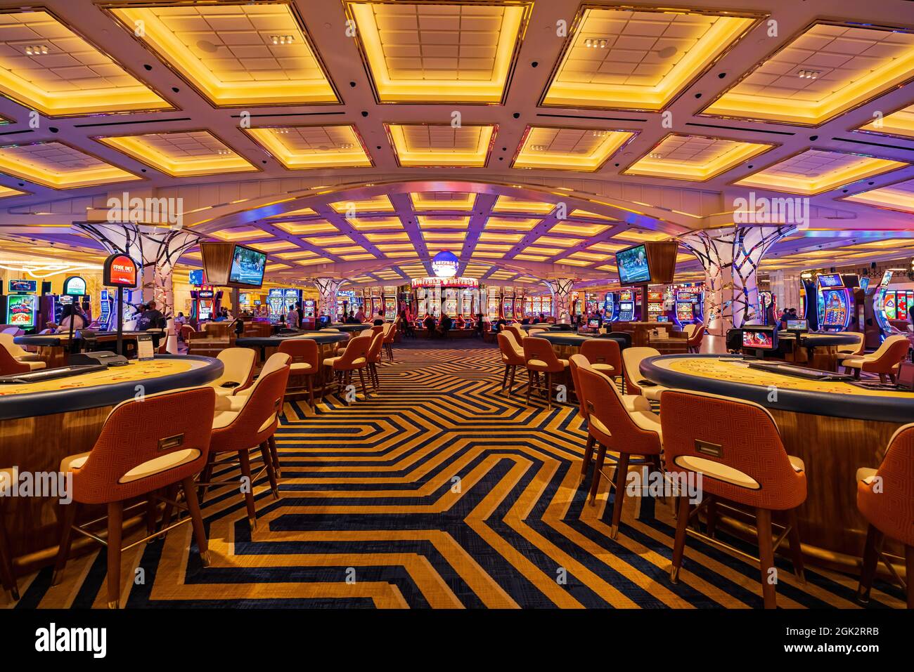 Las Vegas, JUL 30, 2021 - Interior view of the Resorts World Stock ...