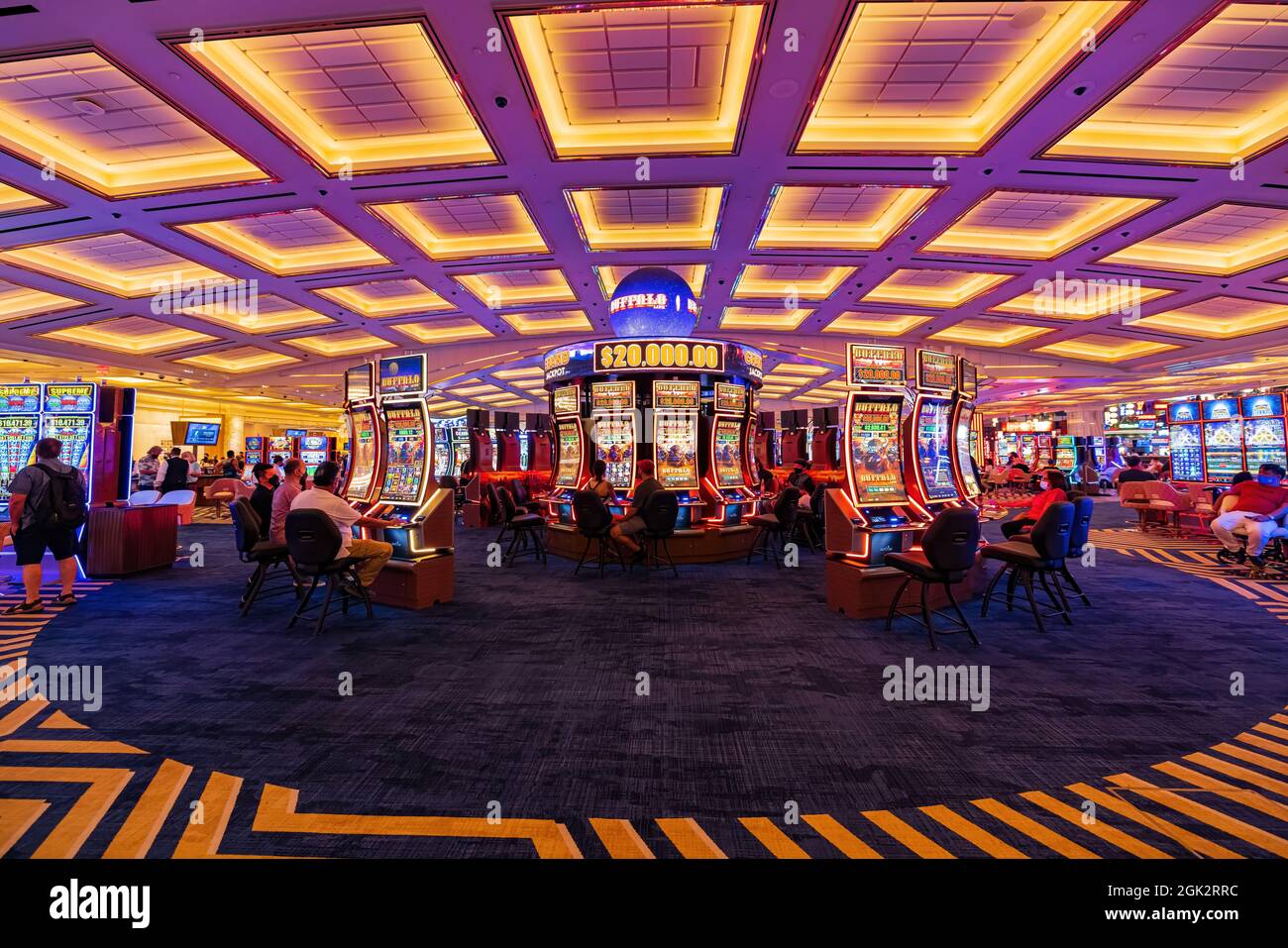 Las Vegas, JUL 30, 2021 - Interior view of the Resorts World Stock ...