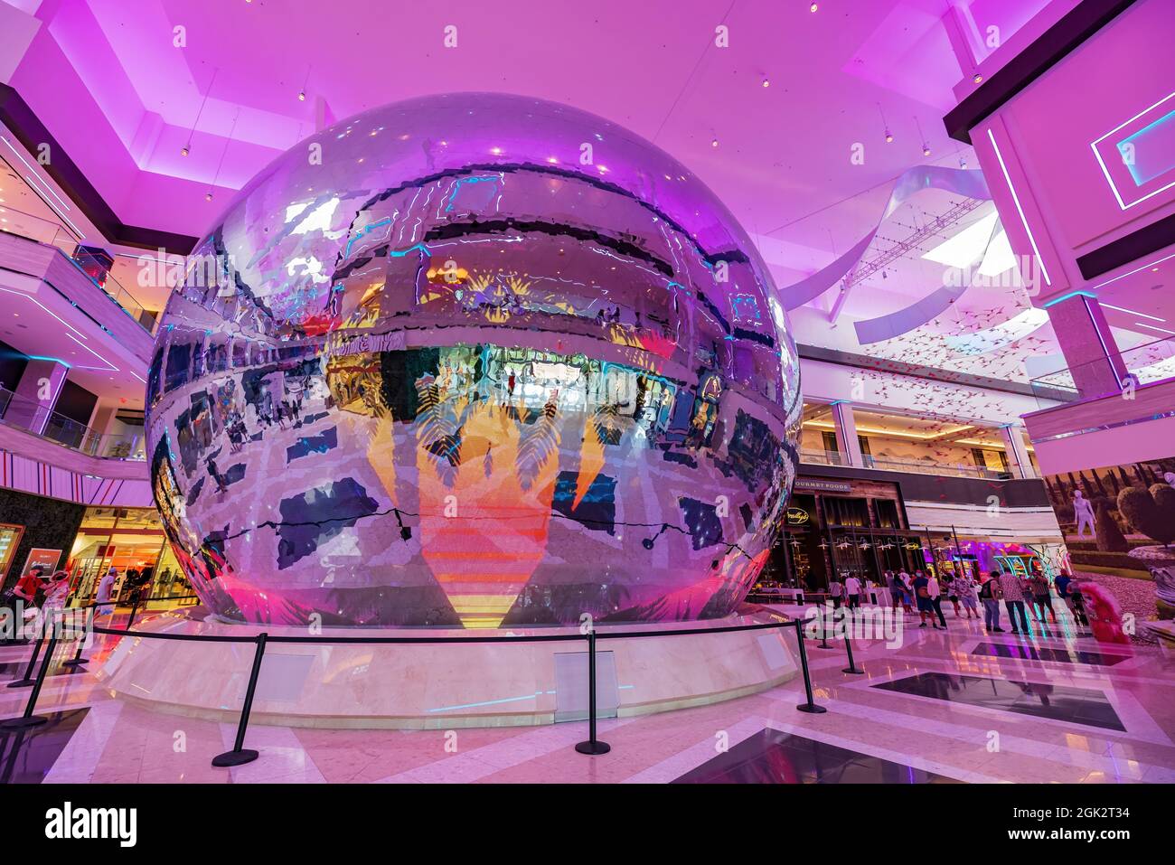 Las Vegas, JUL 30, 2021 - Interior view of the Resorts World Stock ...