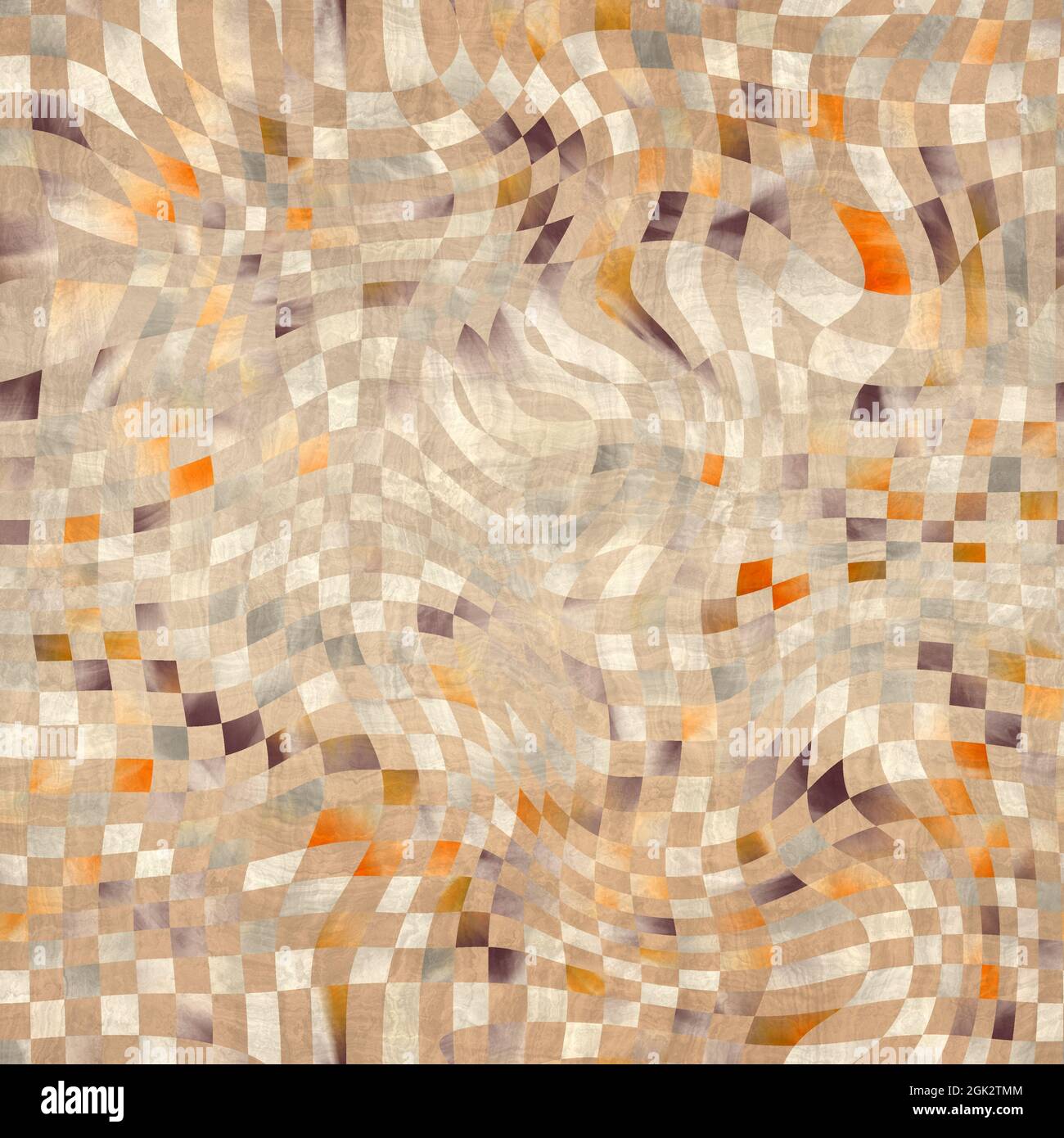 Seamless abstract wavy distorted check pattern for print Stock Photo ...