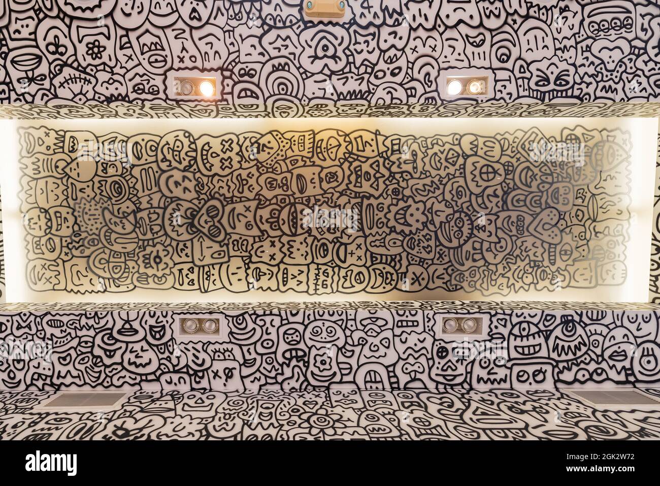 Las Vegas, SEP 1, 2021 - Pretty Done art show display in the Fashion ...