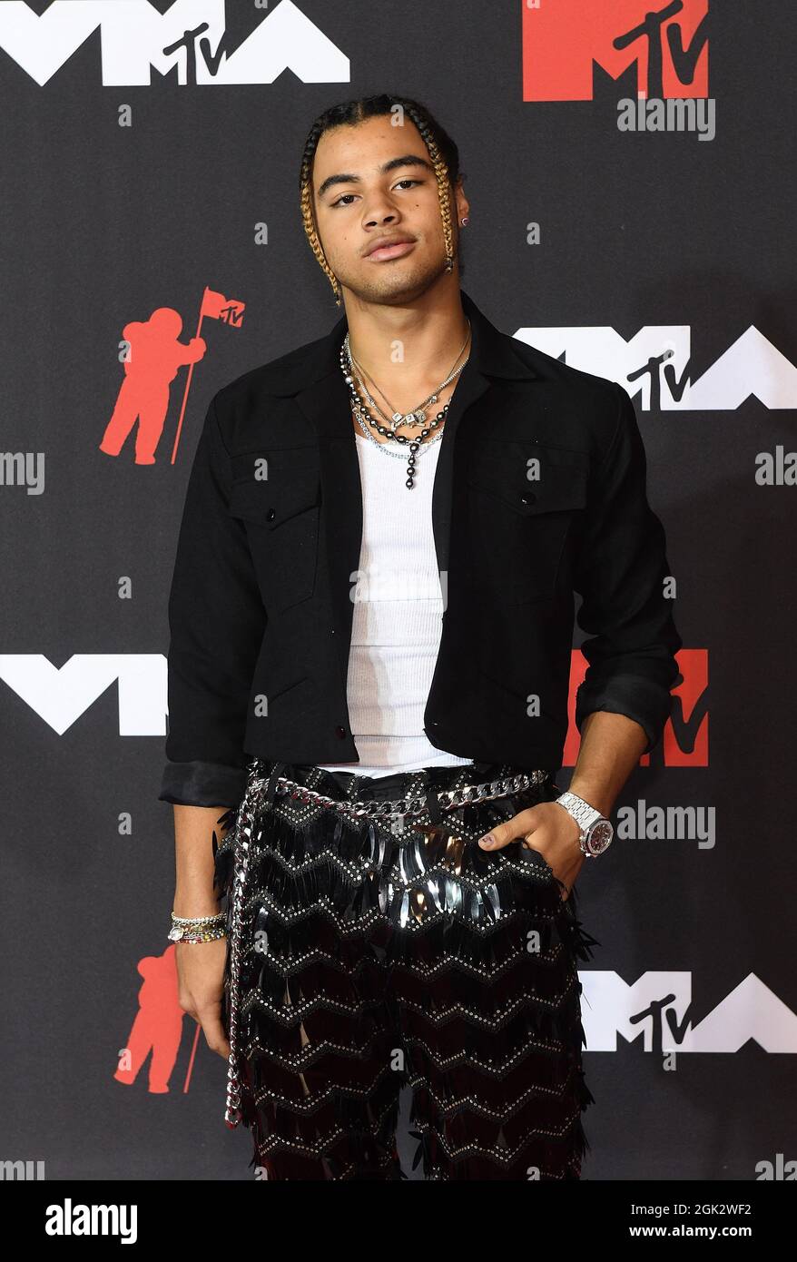 24kGoldn attends the 2021 MTV Video Music Awards at Barclays Center on ...