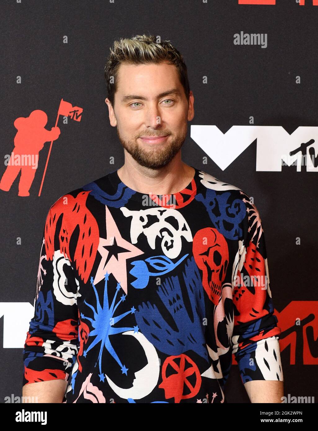 Lance Bass attends the 2021 MTV Video Music Awards at Barclays Center ...