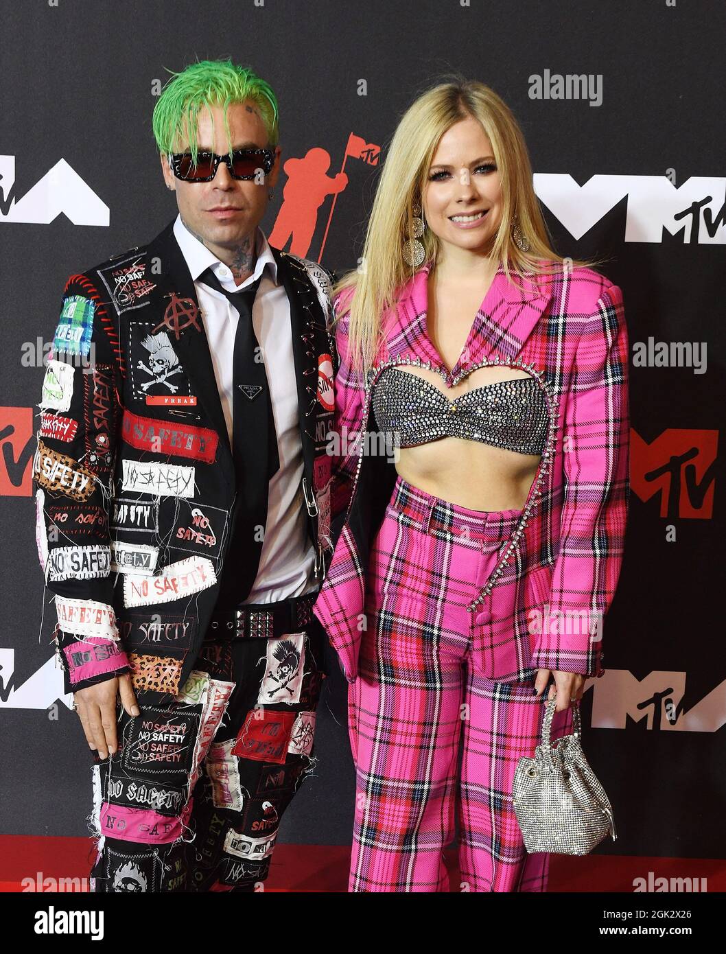 New York, USA. 12th Sep, 2021. Avril Lavigne, Mod Sun attend the 2021 ...