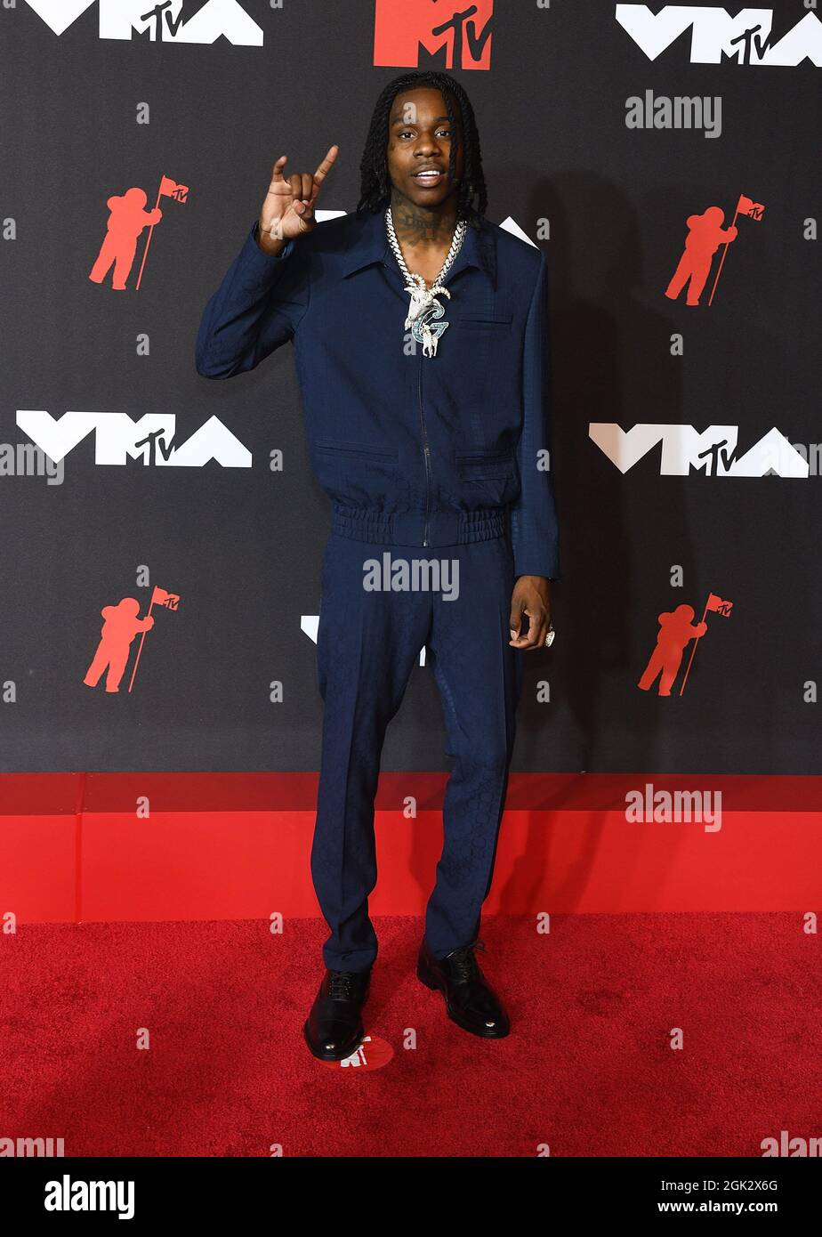 New York, USA. 12th Sep, 2021. Polo G attends the 2021 MTV Video Music ...