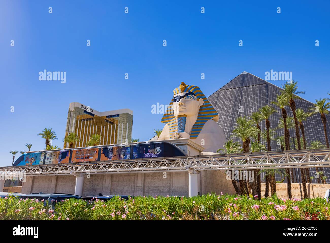 Las Vegas, SEP 12, 2021 - Raiders eye patch on the Sphinx of Luxor ...