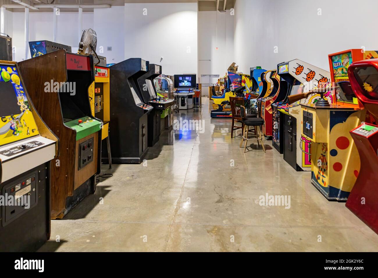 Las Vegas, SEP 7, 2021 - Interior view of The Pinball Hall of Fame ...