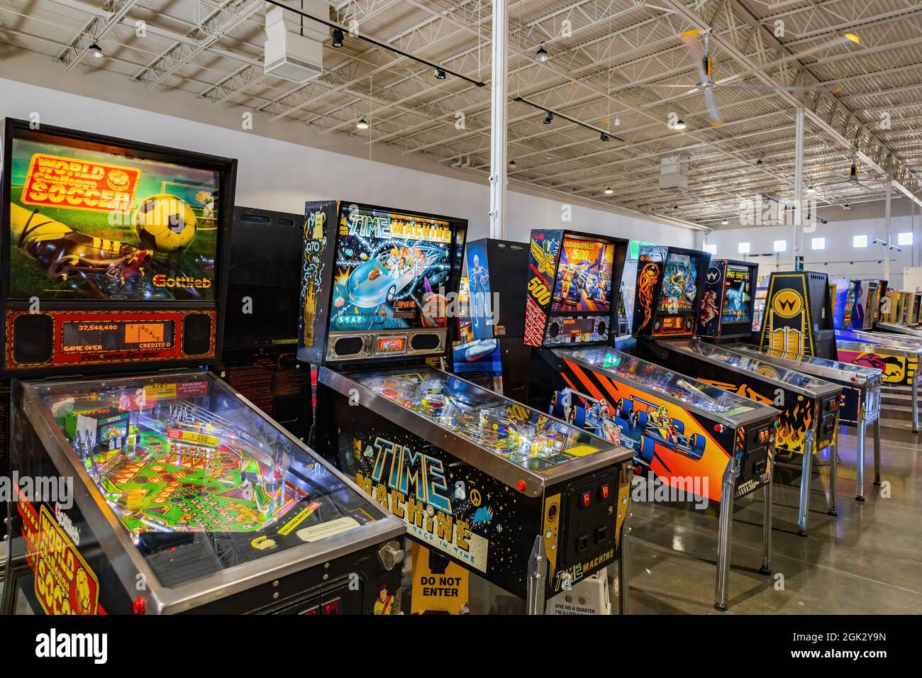 Las Vegas, SEP 7, 2021 - Interior view of The Pinball Hall of Fame ...