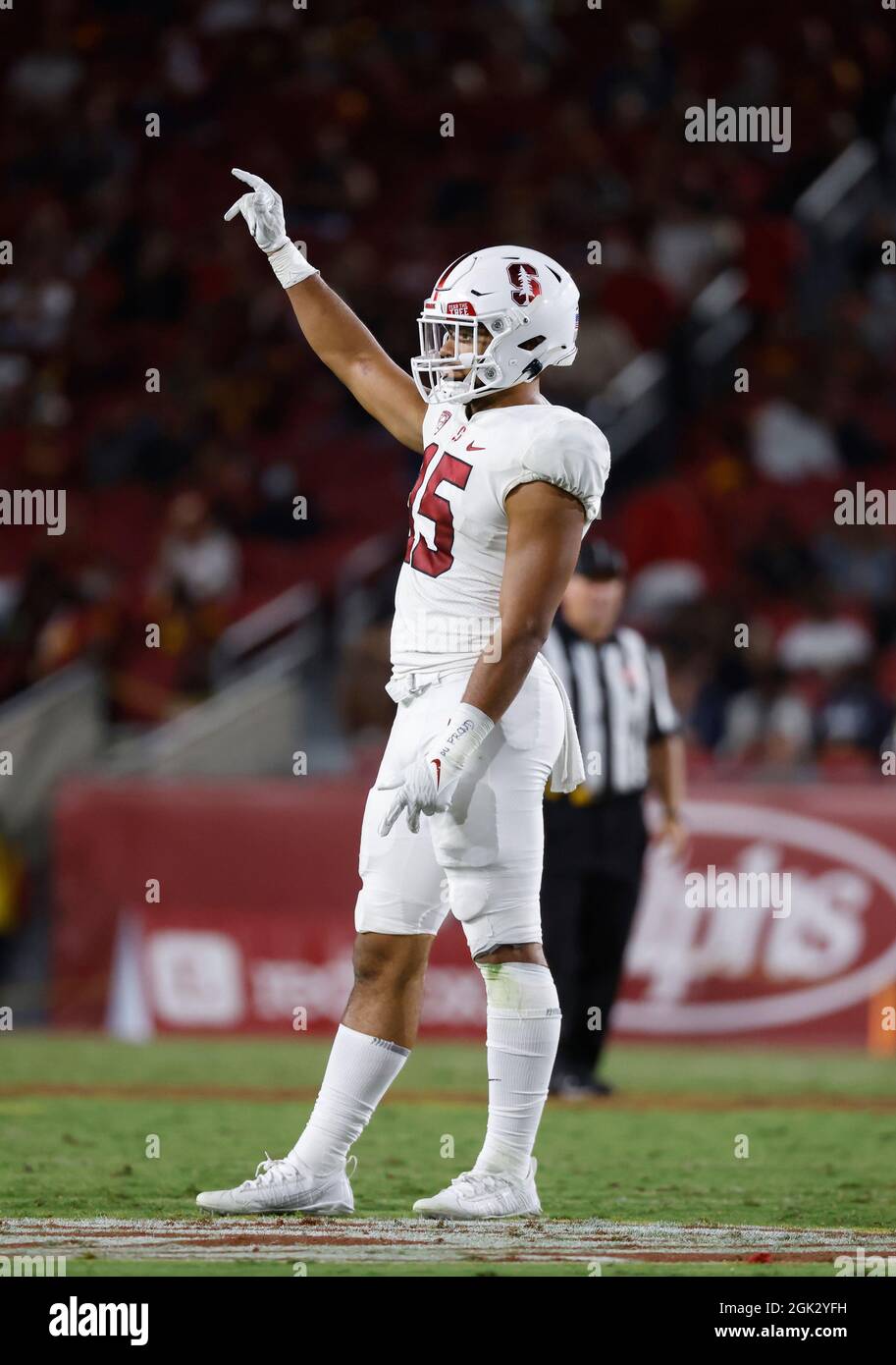 September 11, 2021 Stanford Cardinal linebacker Stephen Herron #15 in ...
