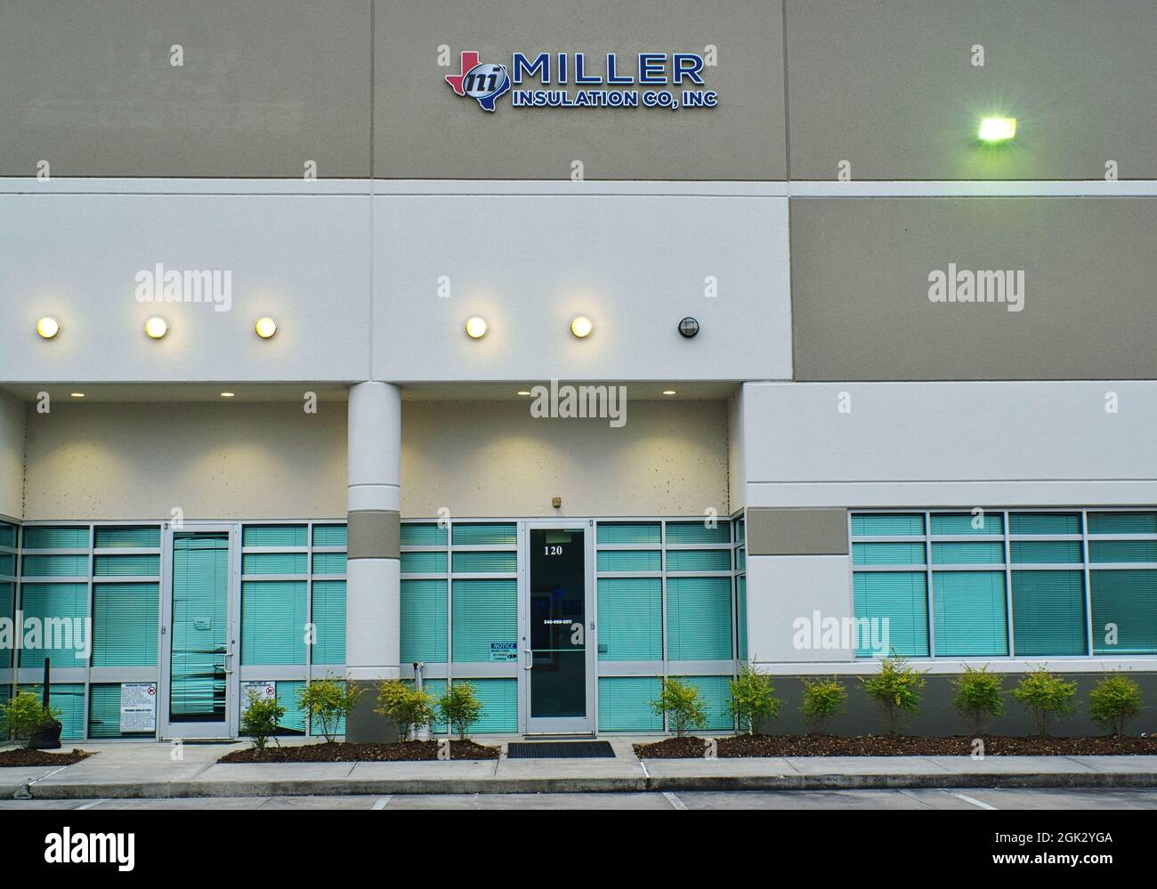 Houston, Texas USA 01-01-2020: Miller Insulation Company office ...