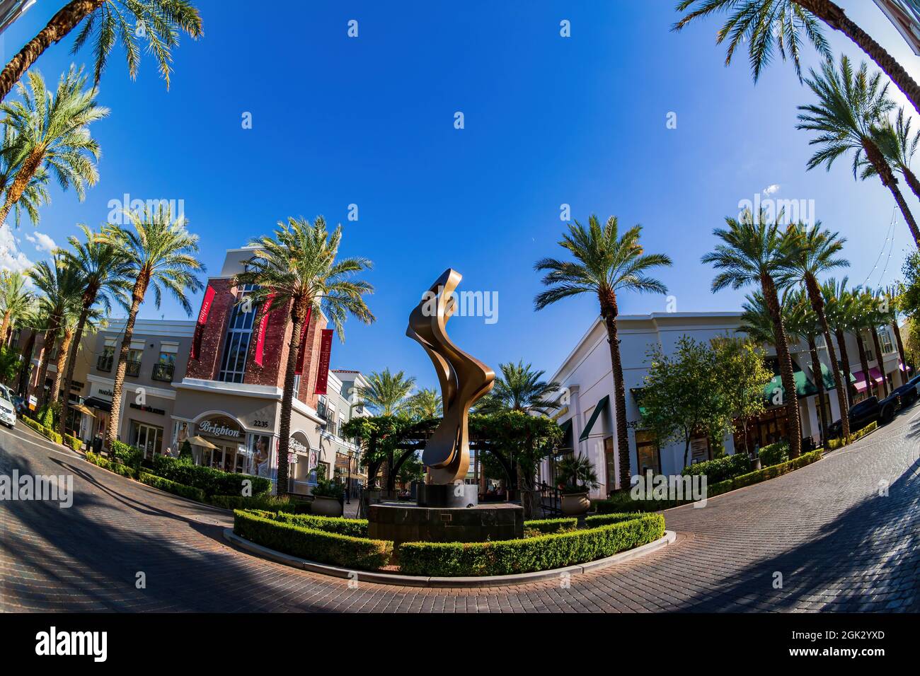 Las Vegas, SEP 11, 2021 - Sunny exterior view of The District shopping ...