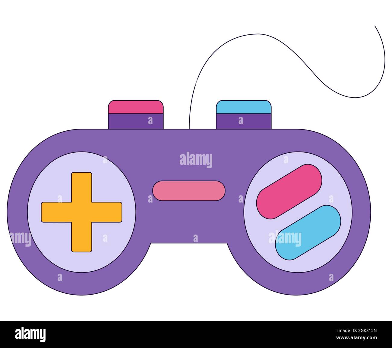 Flat icon of purple icon in 90s retro style isolated on a white ...