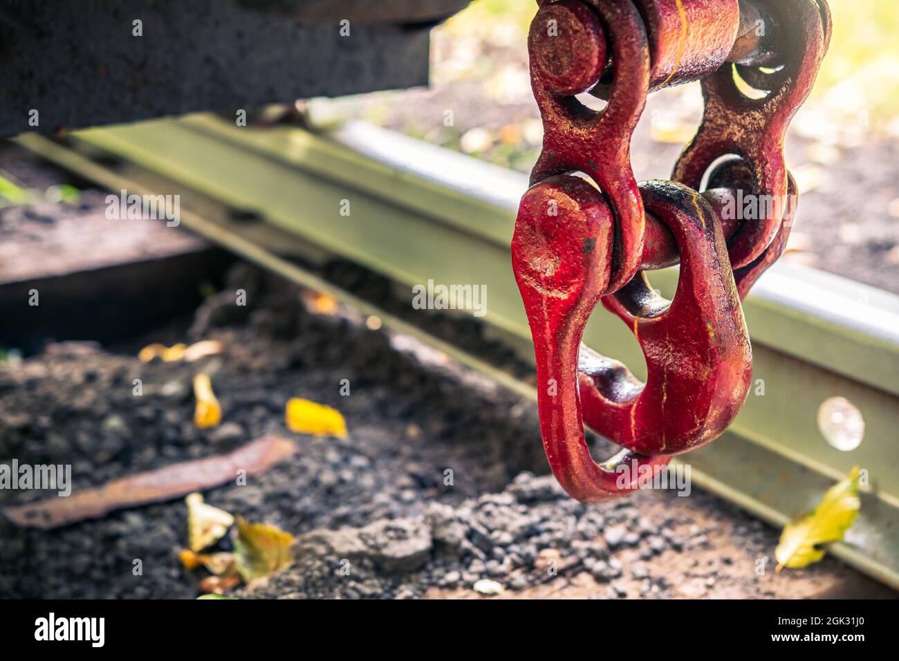 mine trolley coupler. chain with a hook for attaching subsequent wagons ...