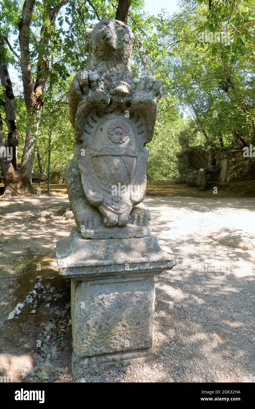 THE MONSTERS'PARK,XVI CENTURY.THE BEAR SYMBOL OF THE ORSINI FAMILY ...