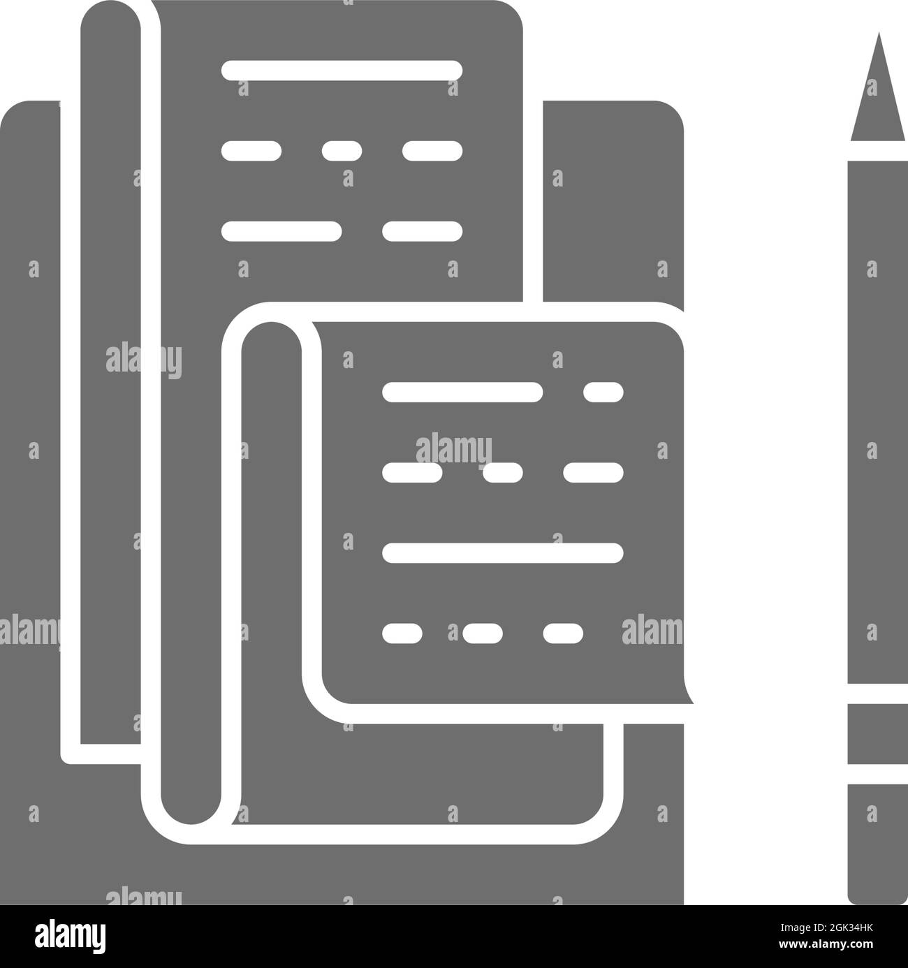 Sheet recipe Black and White Stock Photos & Images - Alamy