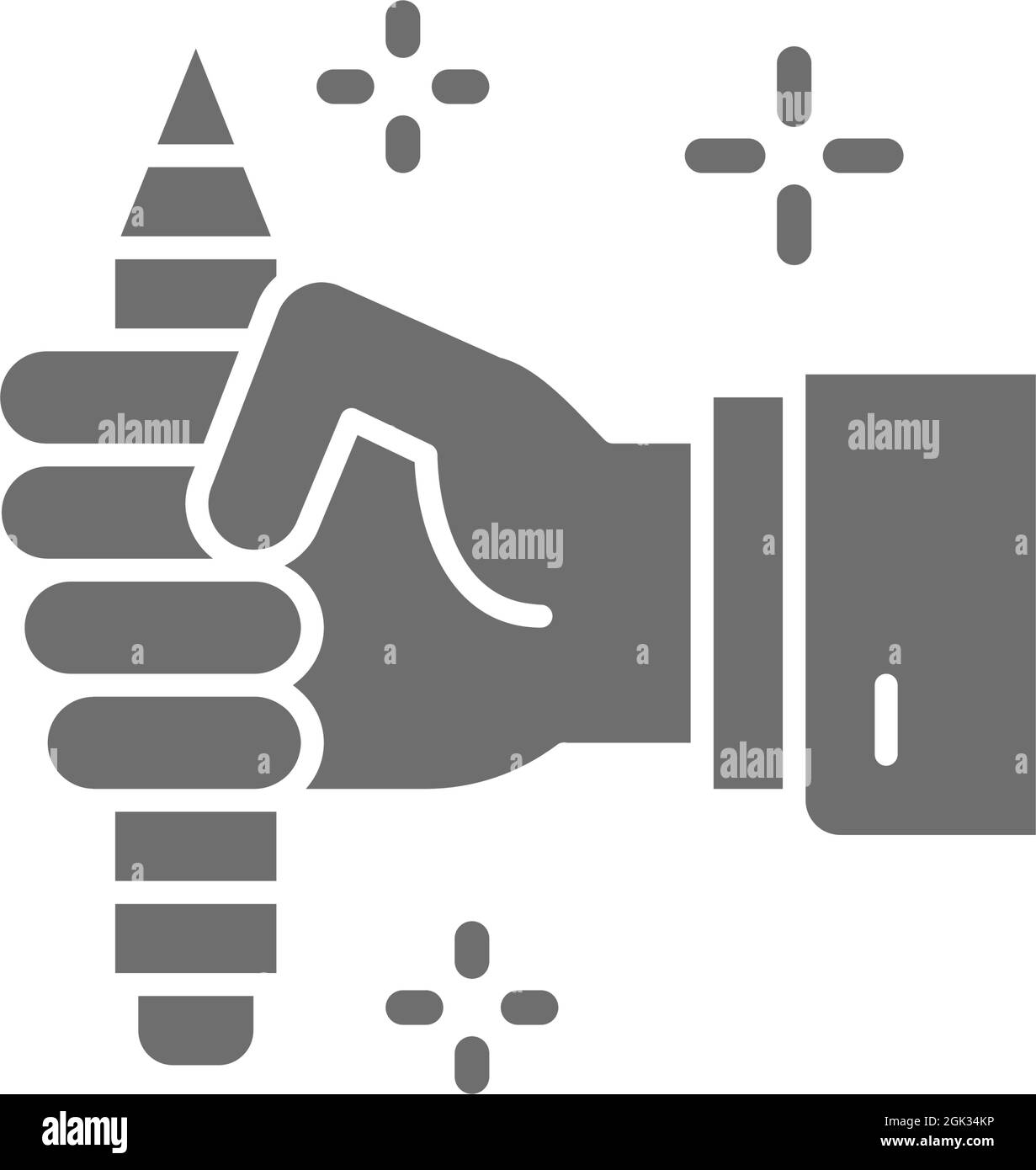 Pencil in hand, copywriting, writer grey icon Stock Vector Image & Art ...