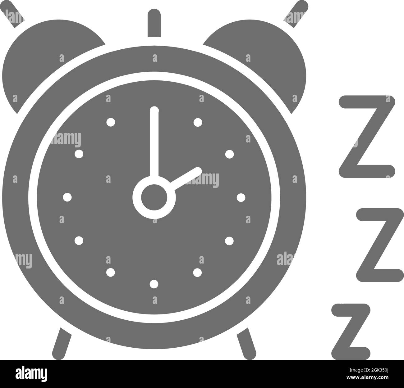Alarm clock grey icon. Isolated on white background Stock Vector Image ...