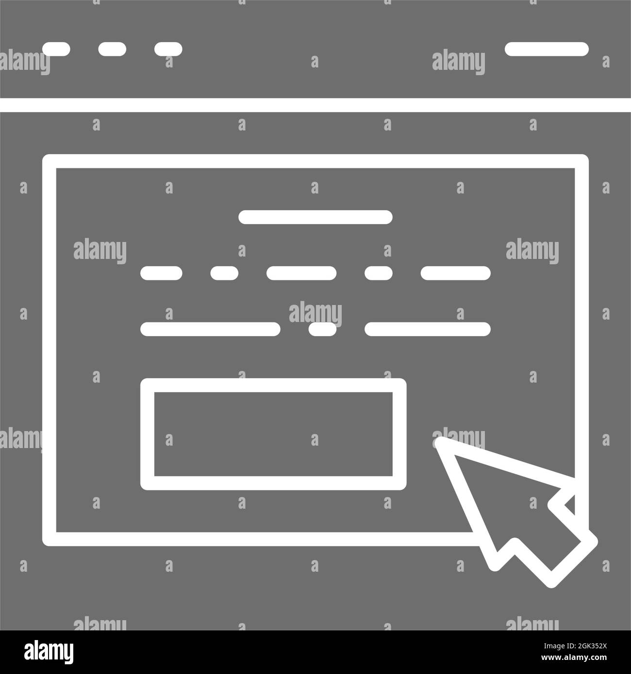 Web page with personal account grey icon Stock Vector Image & Art - Alamy