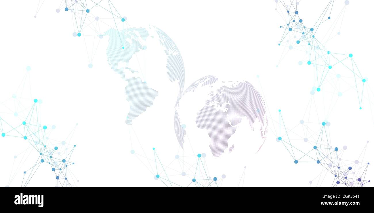 Big data visualization. Geometric abstract background visual ...