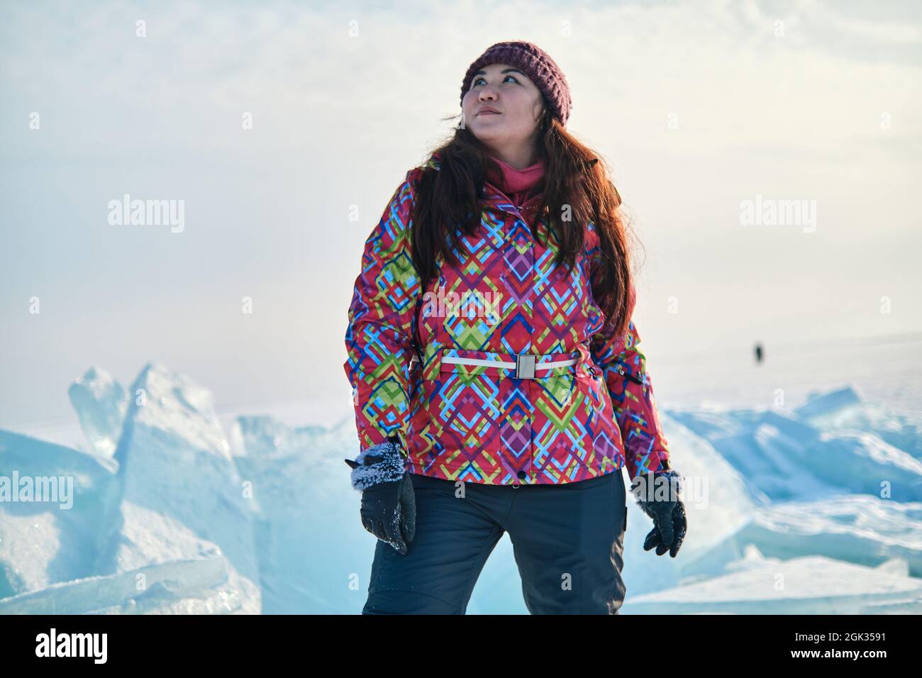 Woman frozen in ice block hi-res stock photography and images - Alamy