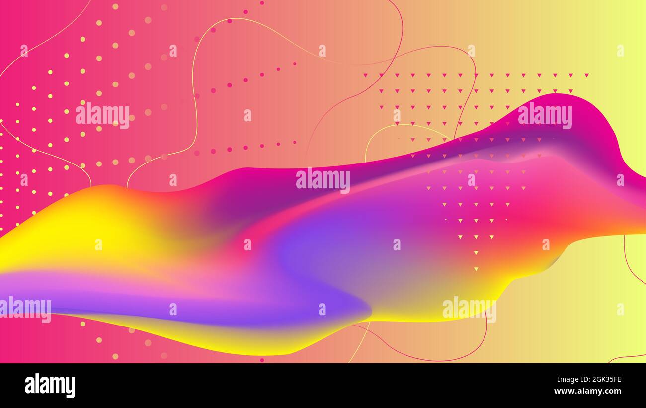 Colorful geometric abstract background fluid liquid wavy gradient ...