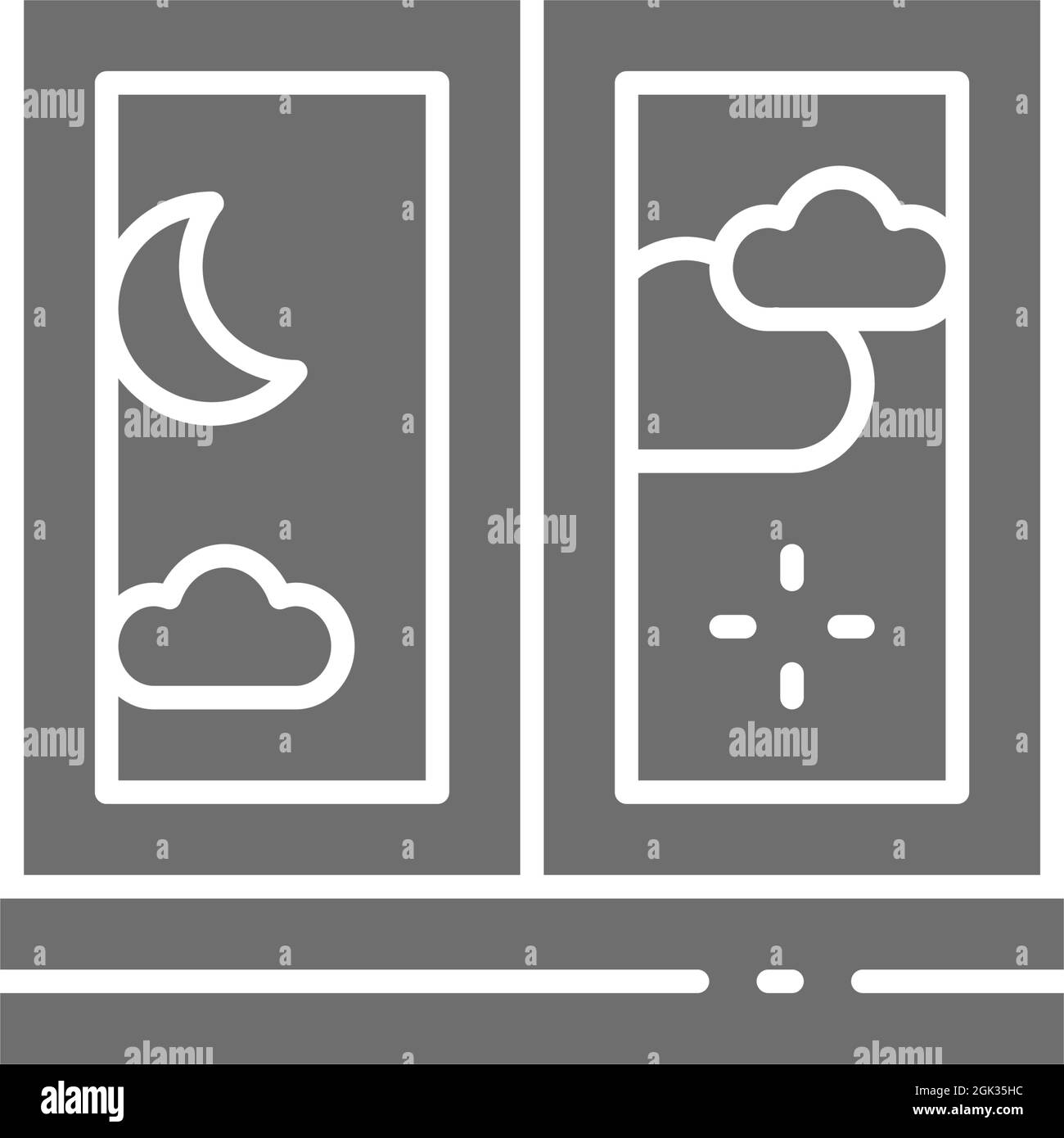 Dark outside window Black and White Stock Photos & Images - Alamy