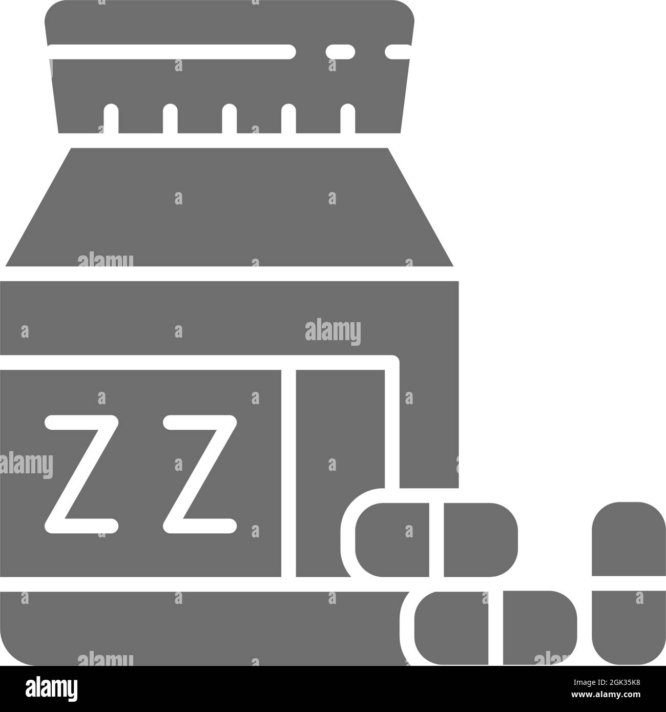 Vector jar with sleeping pills grey icon Stock Vector Image & Art - Alamy