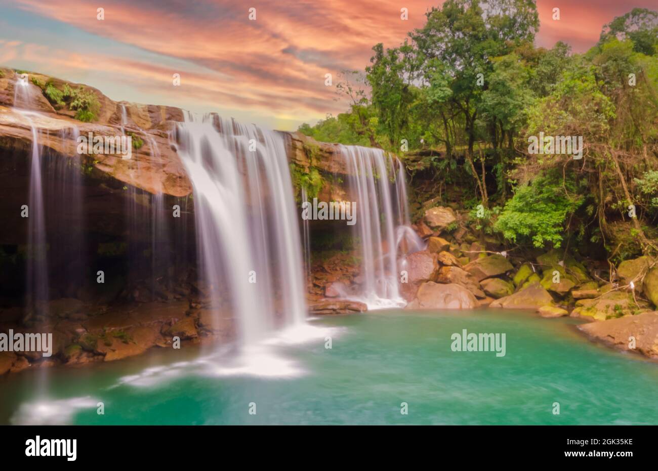 Krang Shuri or Krang Suri waterfalls near Amlaren village in Jaintia ...