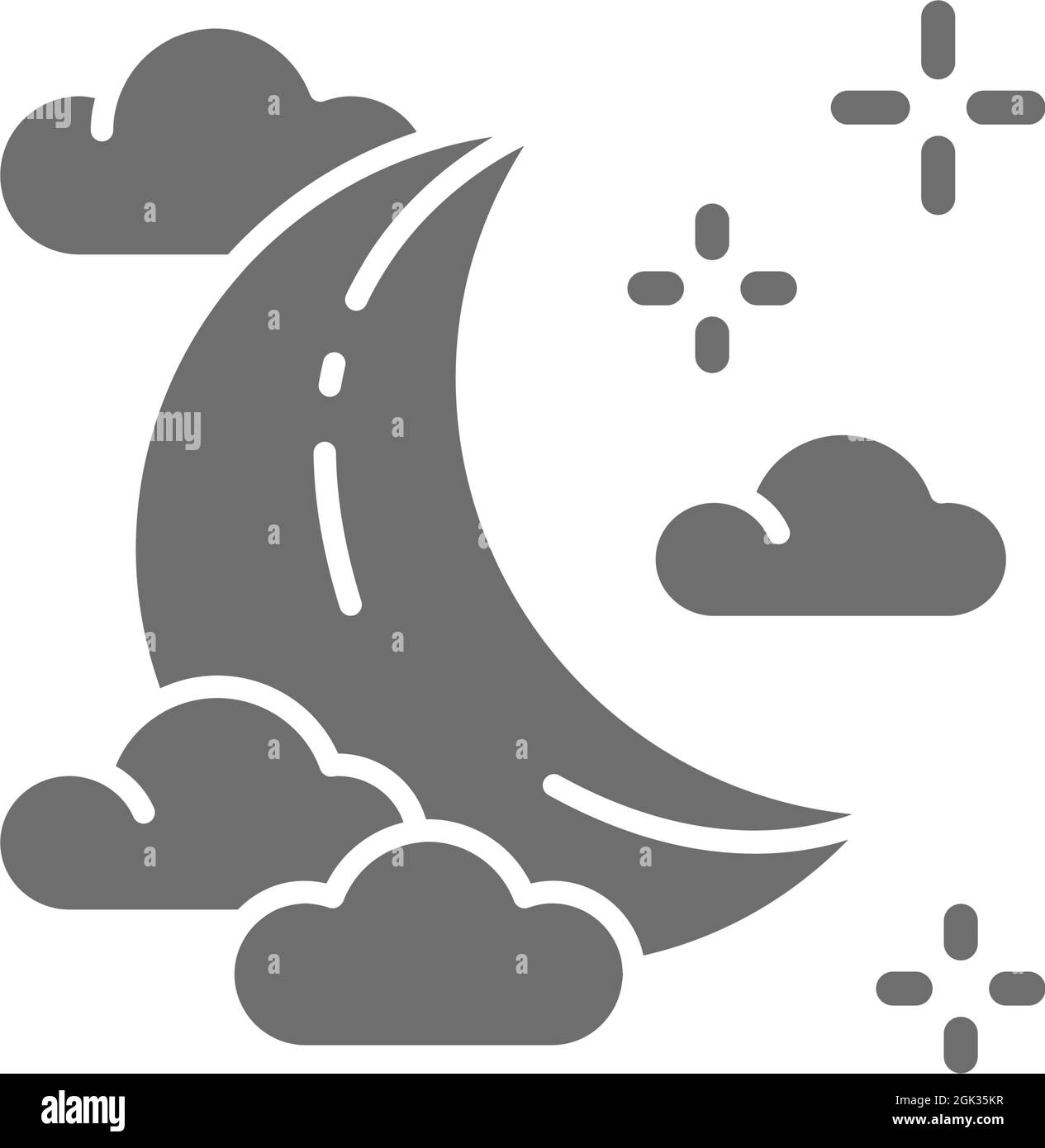 Clouds icon in simple Black and White Stock Photos & Images - Alamy