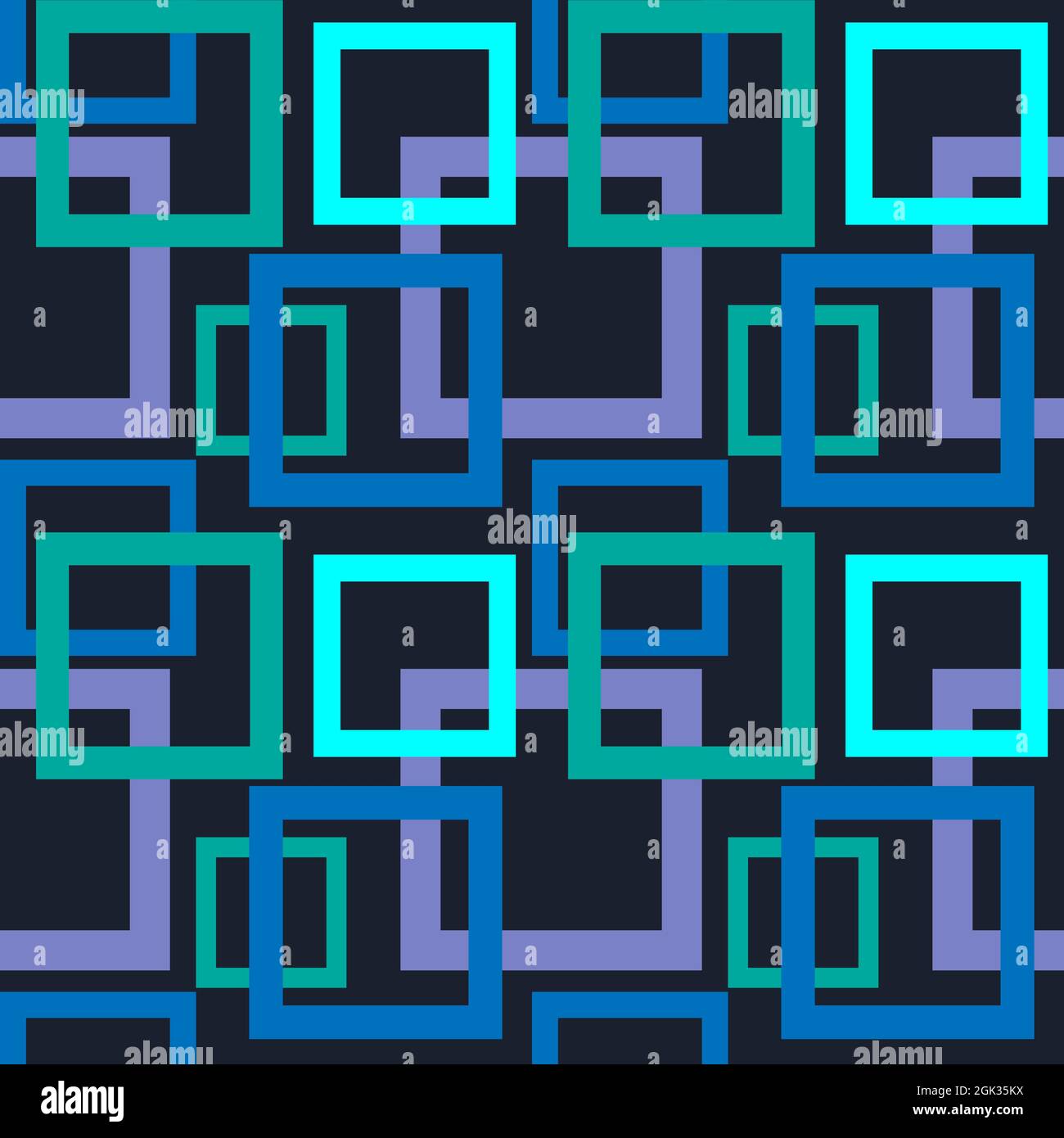 Pattern with multi-colored squares on a dark background. Intersecting ...