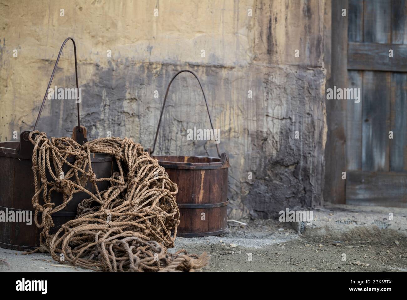 Vintage buckets hi-res stock photography and images - Alamy