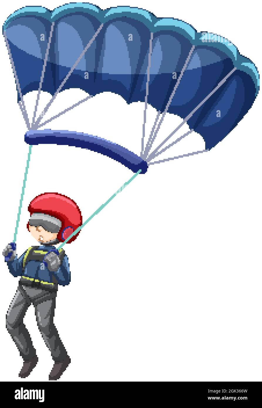 A man parachuting isolated illustration Stock Vector Image & Art - Alamy