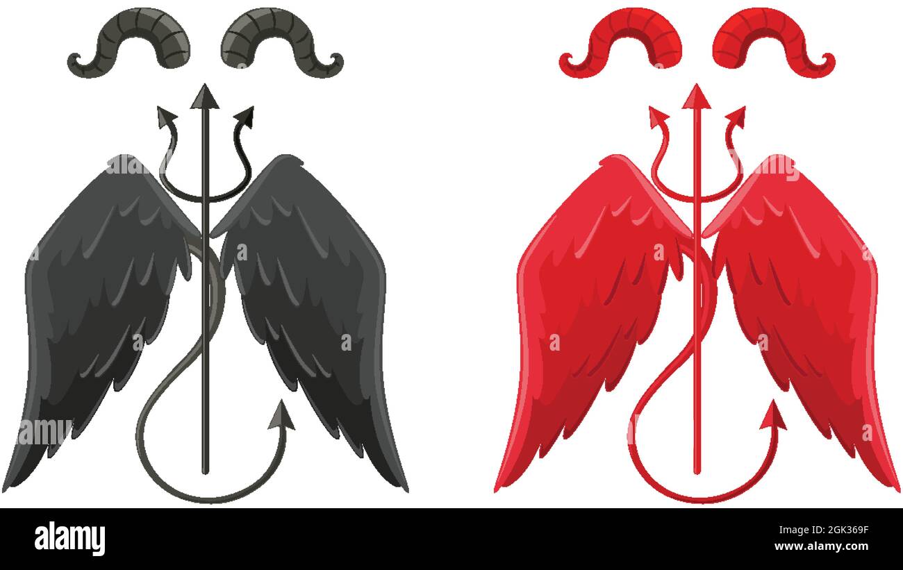 Devil and angel design elements illustration Stock Vector Image & Art ...