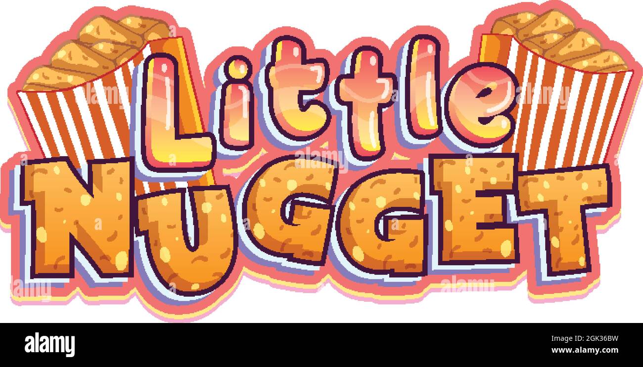 Little Nugget logo text design illustration Stock Vector Image & Art ...
