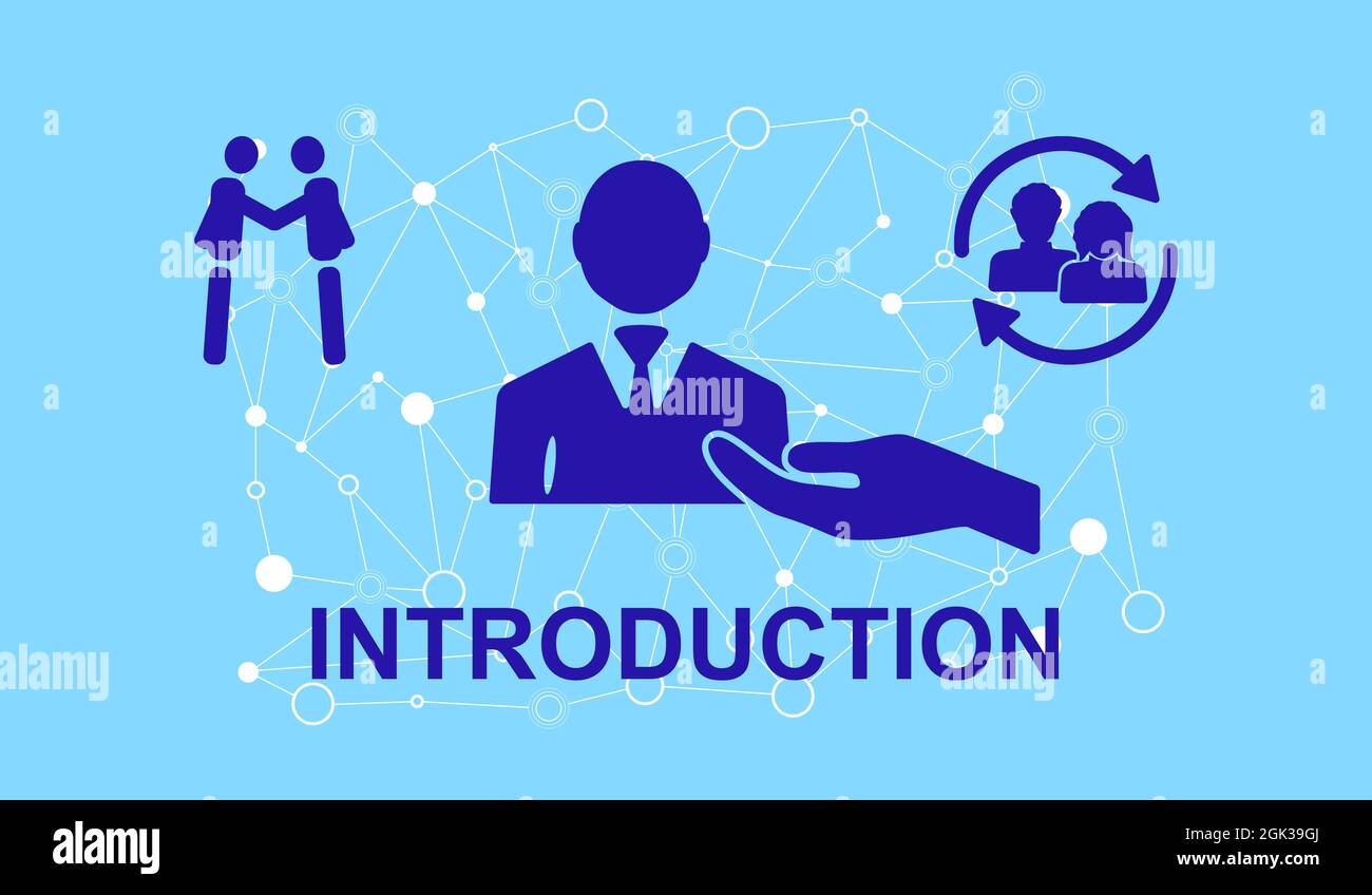 Illustration of an introduction concept Stock Photo - Alamy