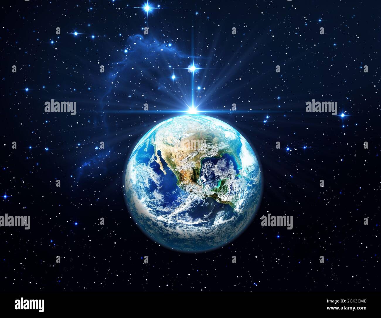 Jesus In Space Earth