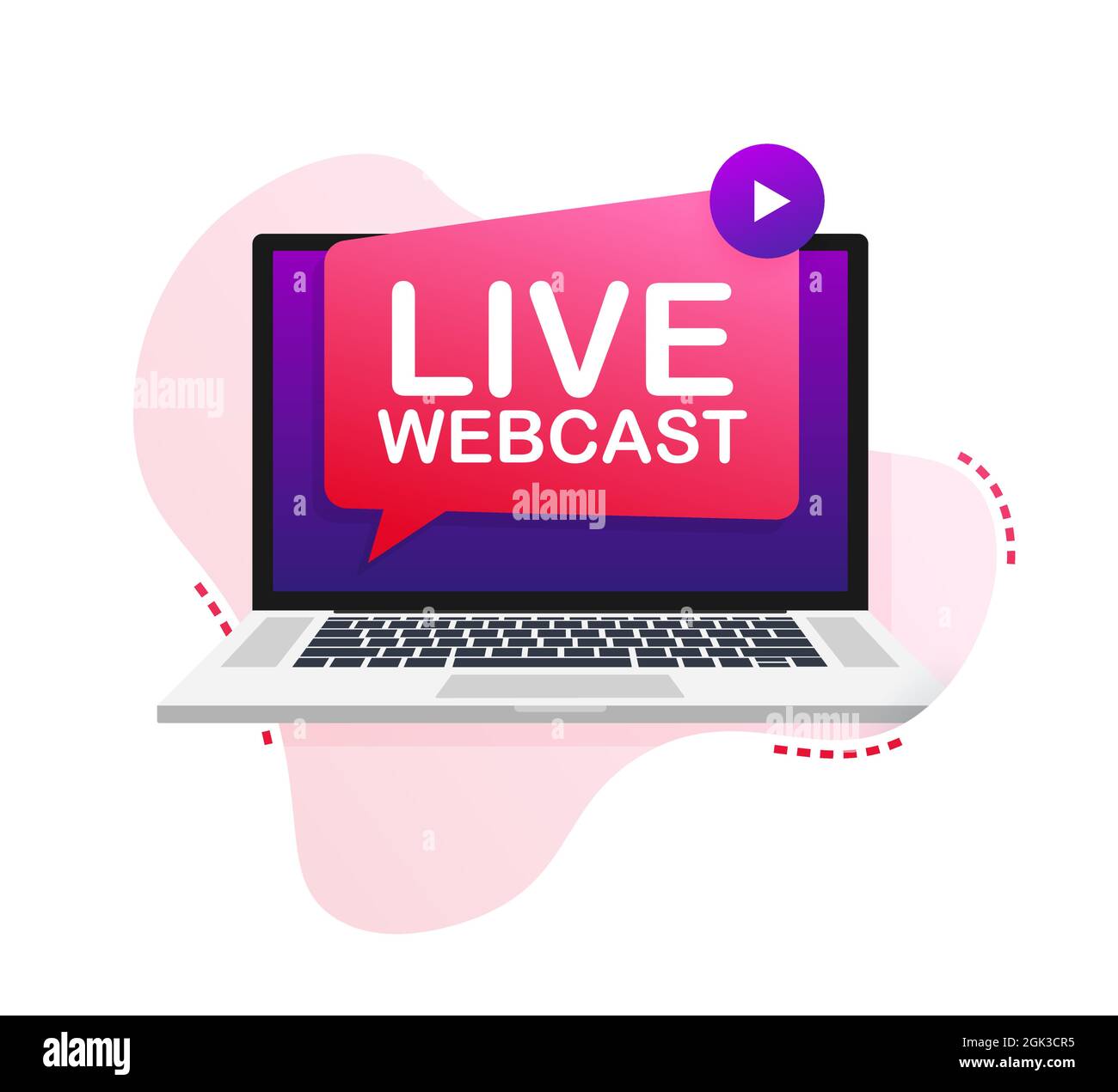 Live Webcast Button, icon, emblem, label. Vector stock illustration ...