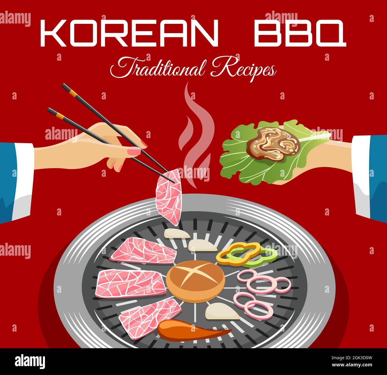 Korean food dish grilled Stock Vector Images - Alamy