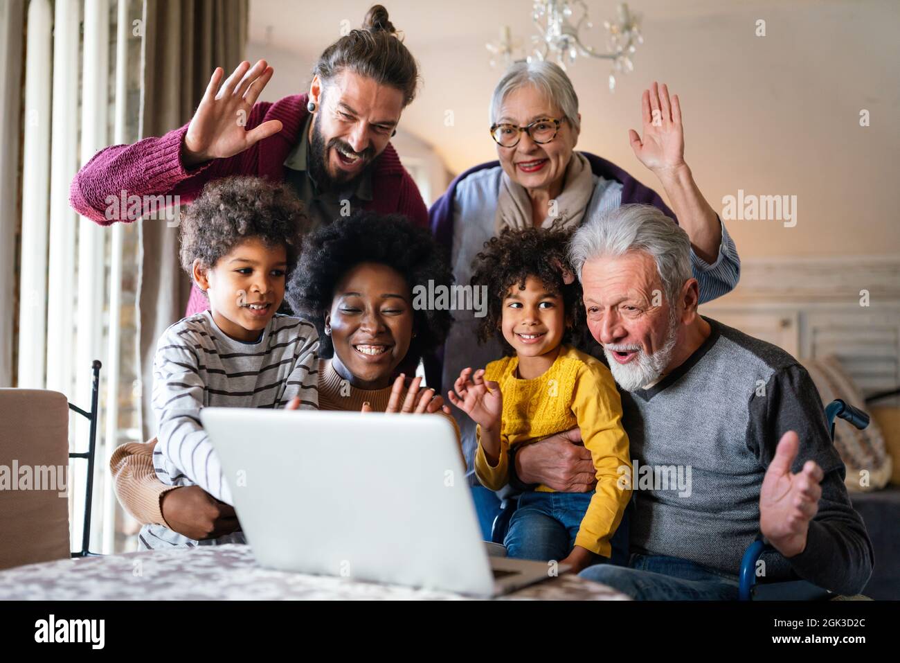 Portrait happy multigeneration multiethnic hi-res stock photography and ...