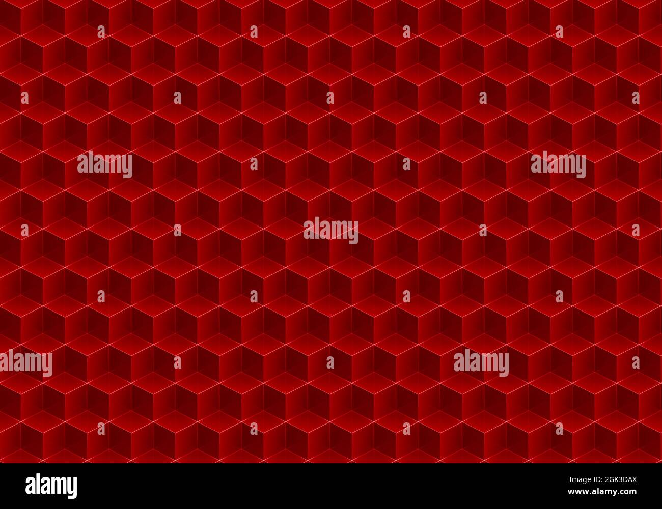 Beautiful seamless repeating pattern formed by red 3D cubes with points ...