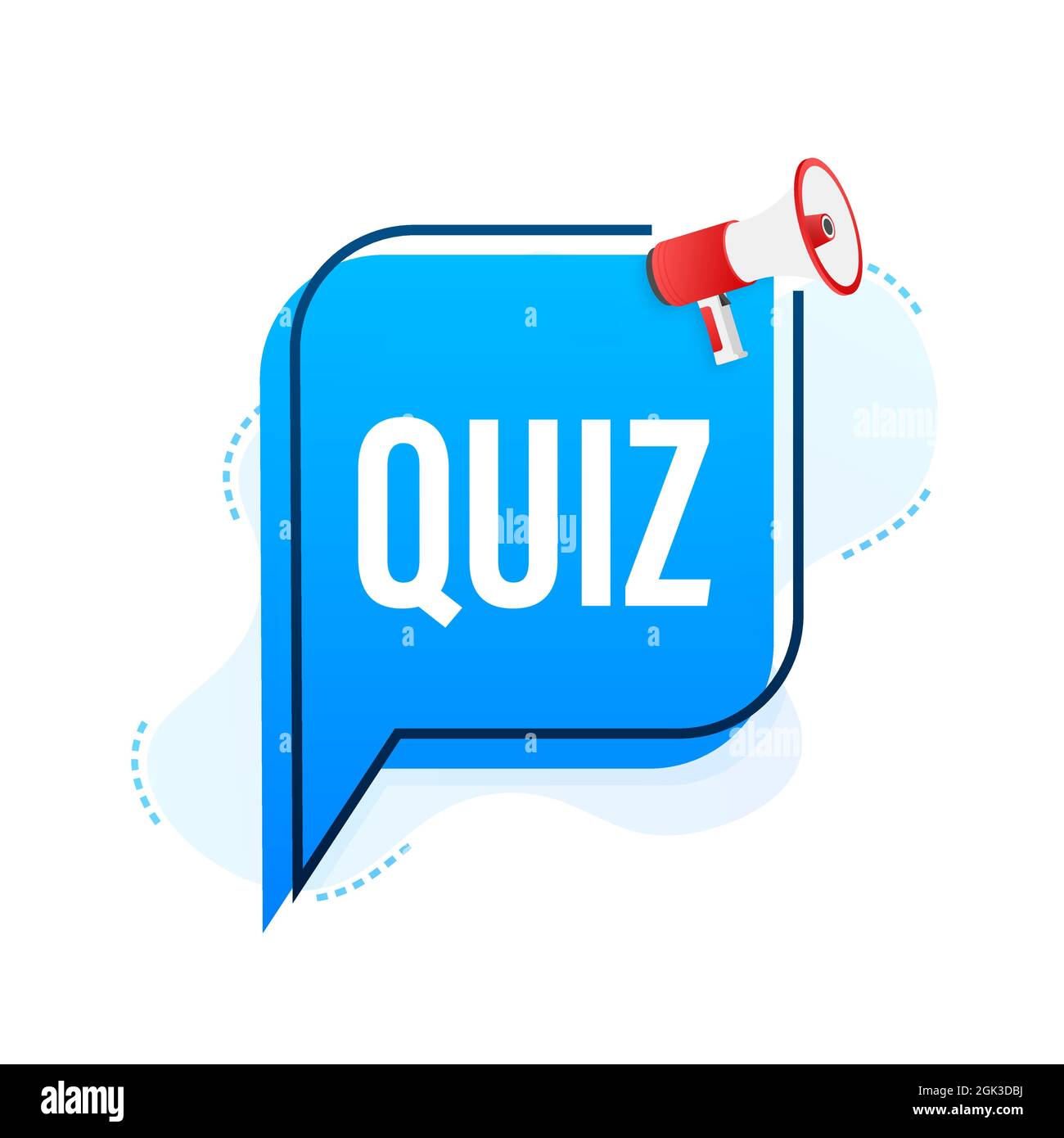 Megaphone banner - text Quiz. Vector stock illustration Stock Vector ...