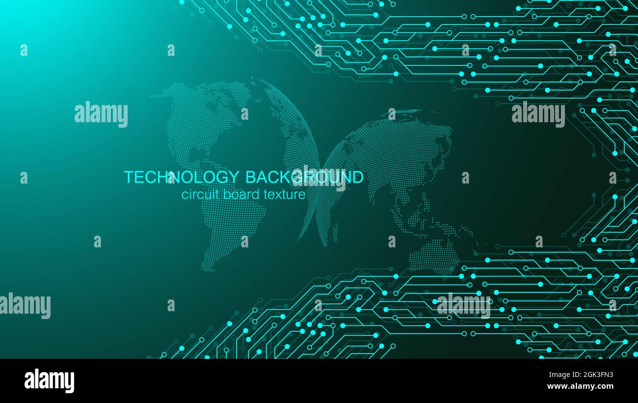 Motherboard vector background with circuit board electronic elements ...