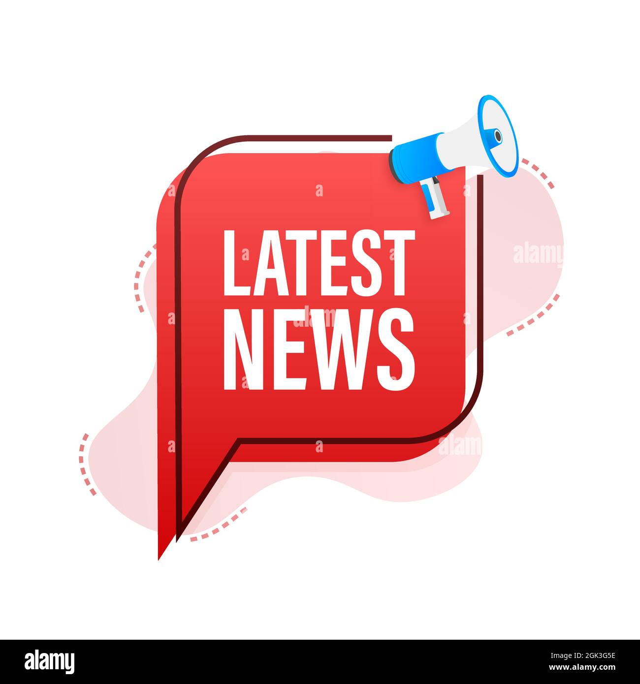 Megaphone with Latest news. Megaphone banner. Web design. Vector stock ...