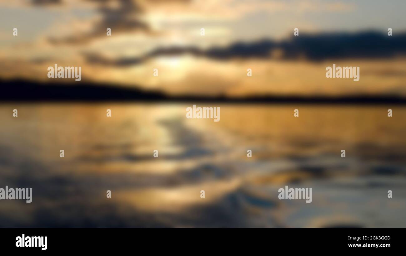 lake at sunset. blurred image. background for design. High quality ...