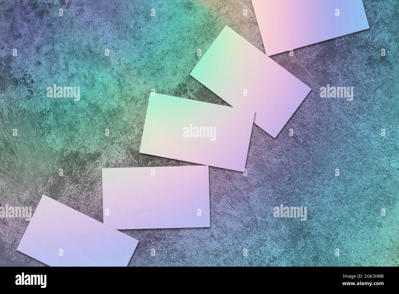 Empty white rectangle business card mockups with diagonal shadows Stock ...